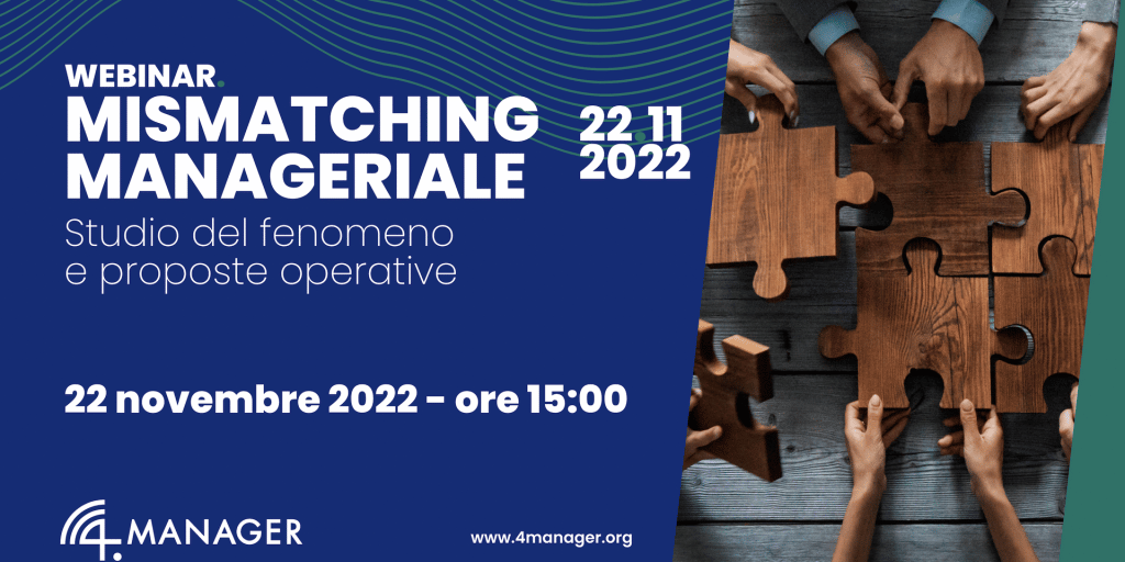 Mismatching Manageriale – Webinar 22 novembre ore 15:00 - Federmanager ...